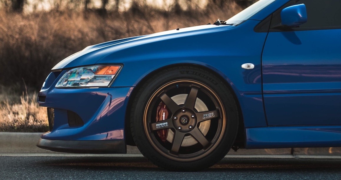 What Wheels & Tires Best Fit A Mitsubishi Lancer EVO 8 and 9? | Fitment ...